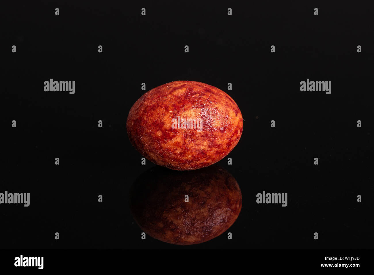 One whole red rice japan assortment isolated on black glass Stock Photo ...