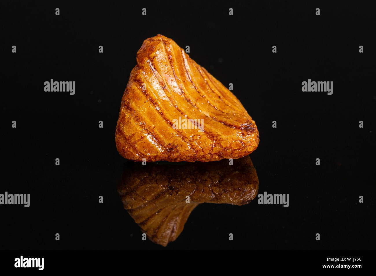 One whole rice japan assortment isolated on black glass Stock Photo - Alamy