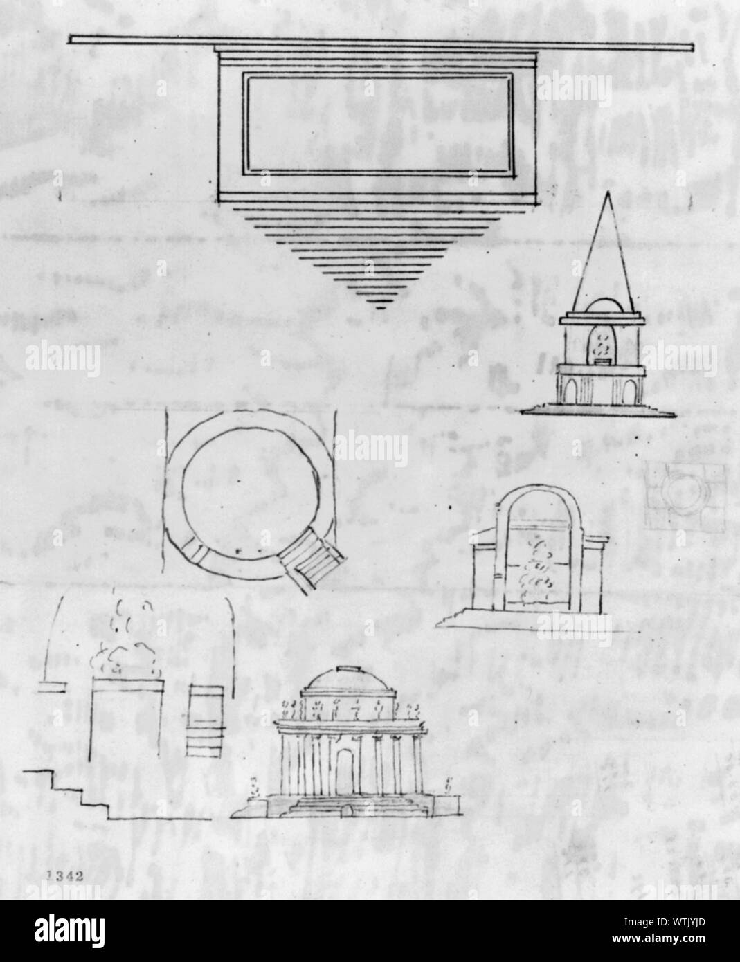 Monuments, Washington, D.C. Various studies - plans and elevations ...