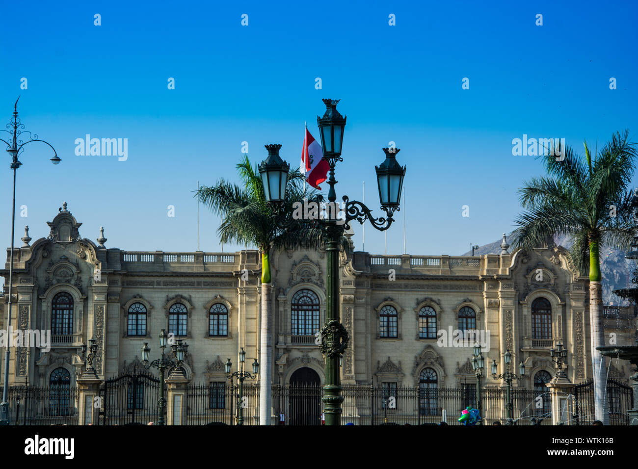 Lima Peru with al his old Spanish colonial buildings and the Plaza de ...