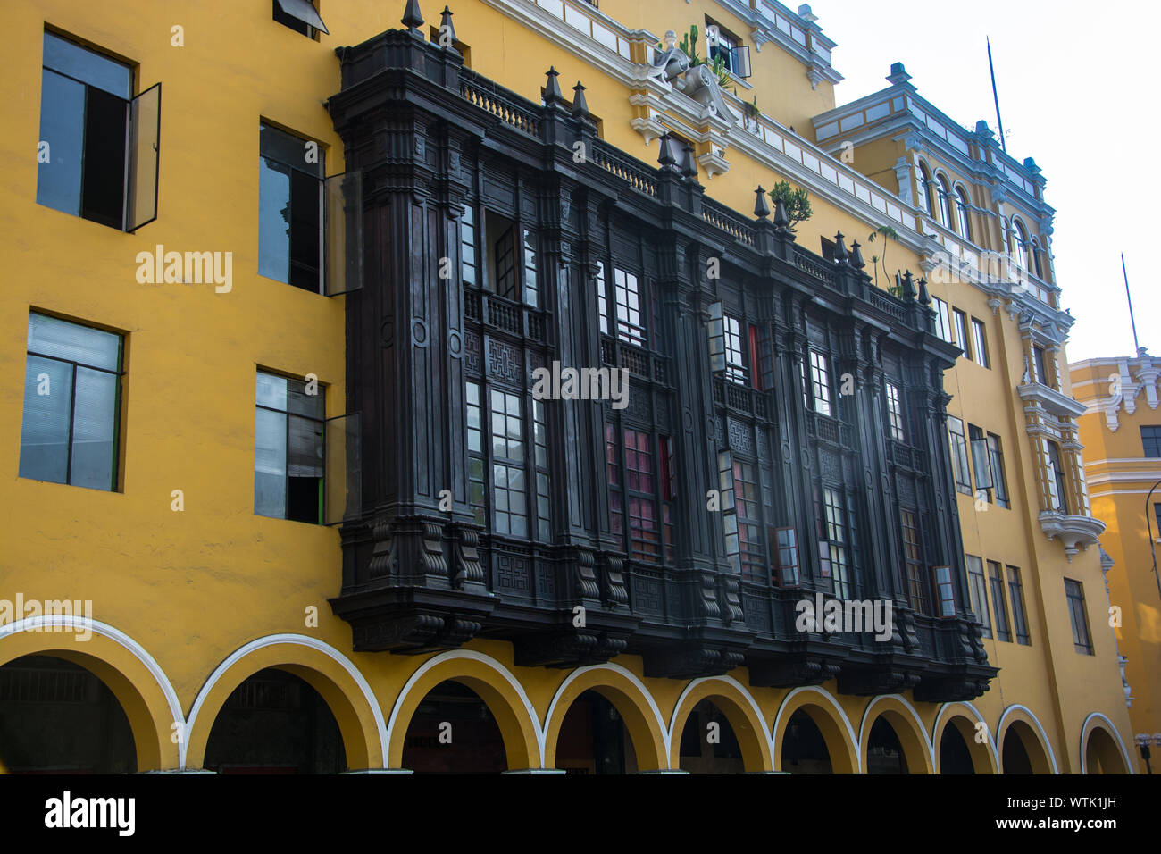 Lima Peru with al his old Spanish colonial buildings and the Plaza de ...