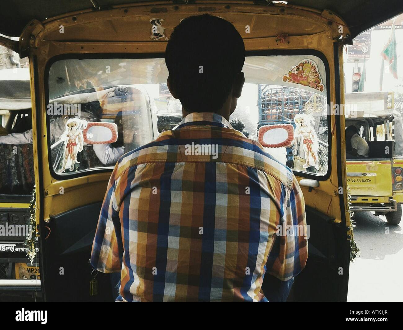 Red Auto Rickshaw High Resolution Stock Photography and Images - Alamy