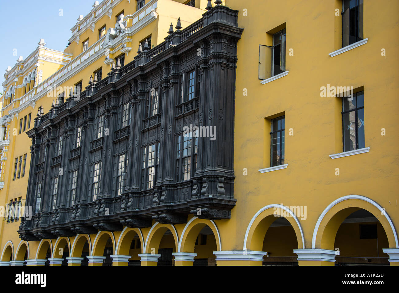 Lima Peru with al his old Spanish colonial buildings and the Plaza de ...