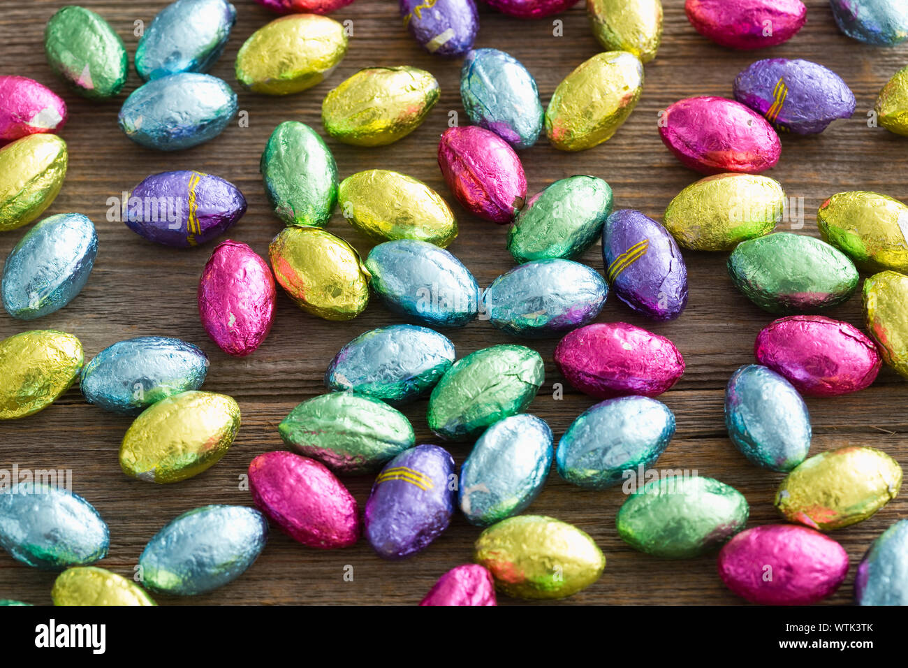 Colorful chocolate Easter eggs Stock Photo - Alamy