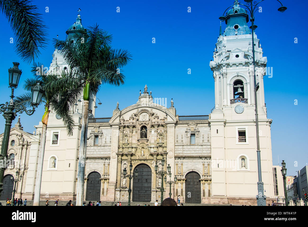 Lima Peru with al his old Spanish colonial buildings and the Plaza de ...
