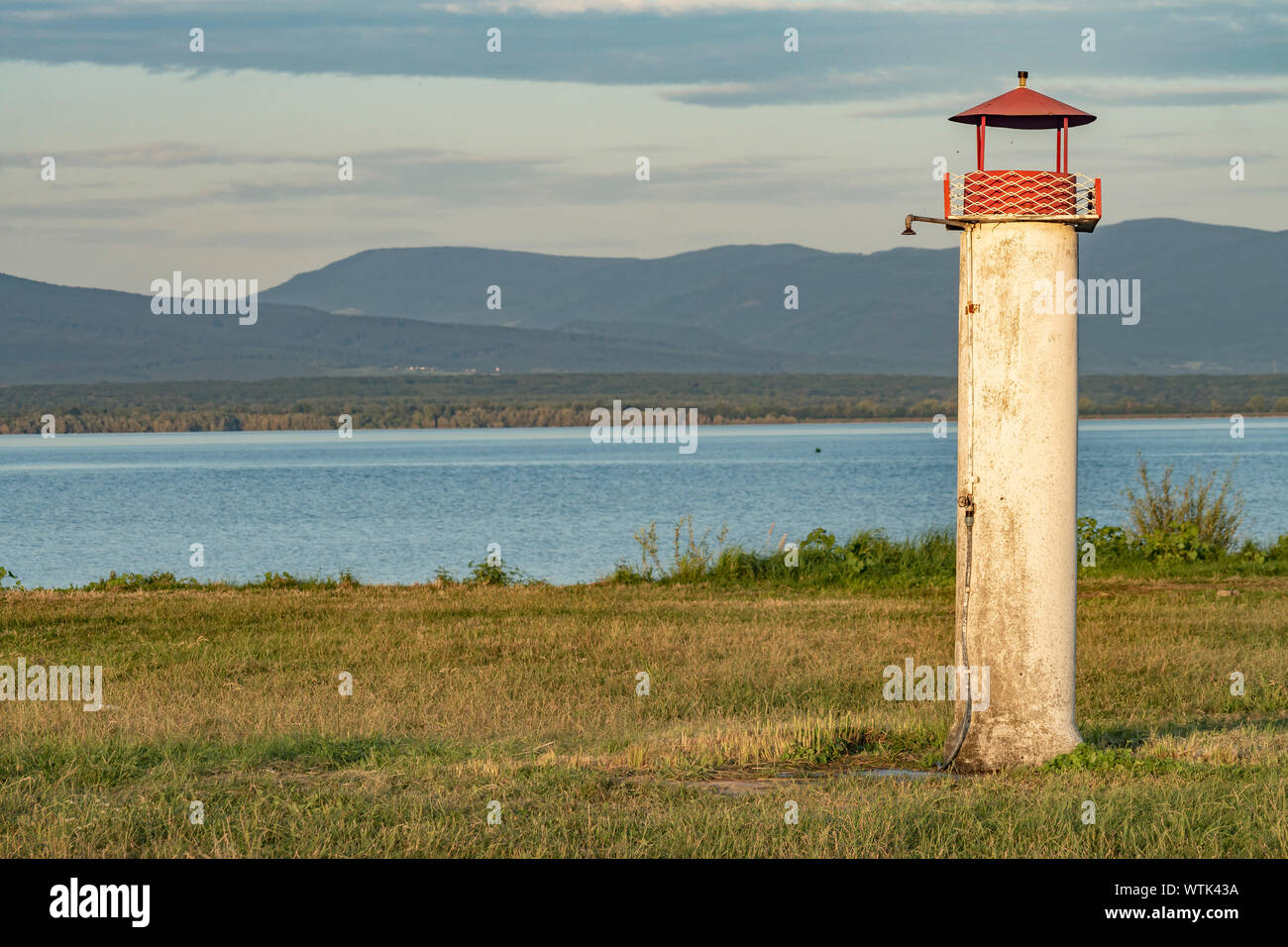 Old lataren / shower at Zemplinska Sirava Lake. Slovakia, Europe Stock ...