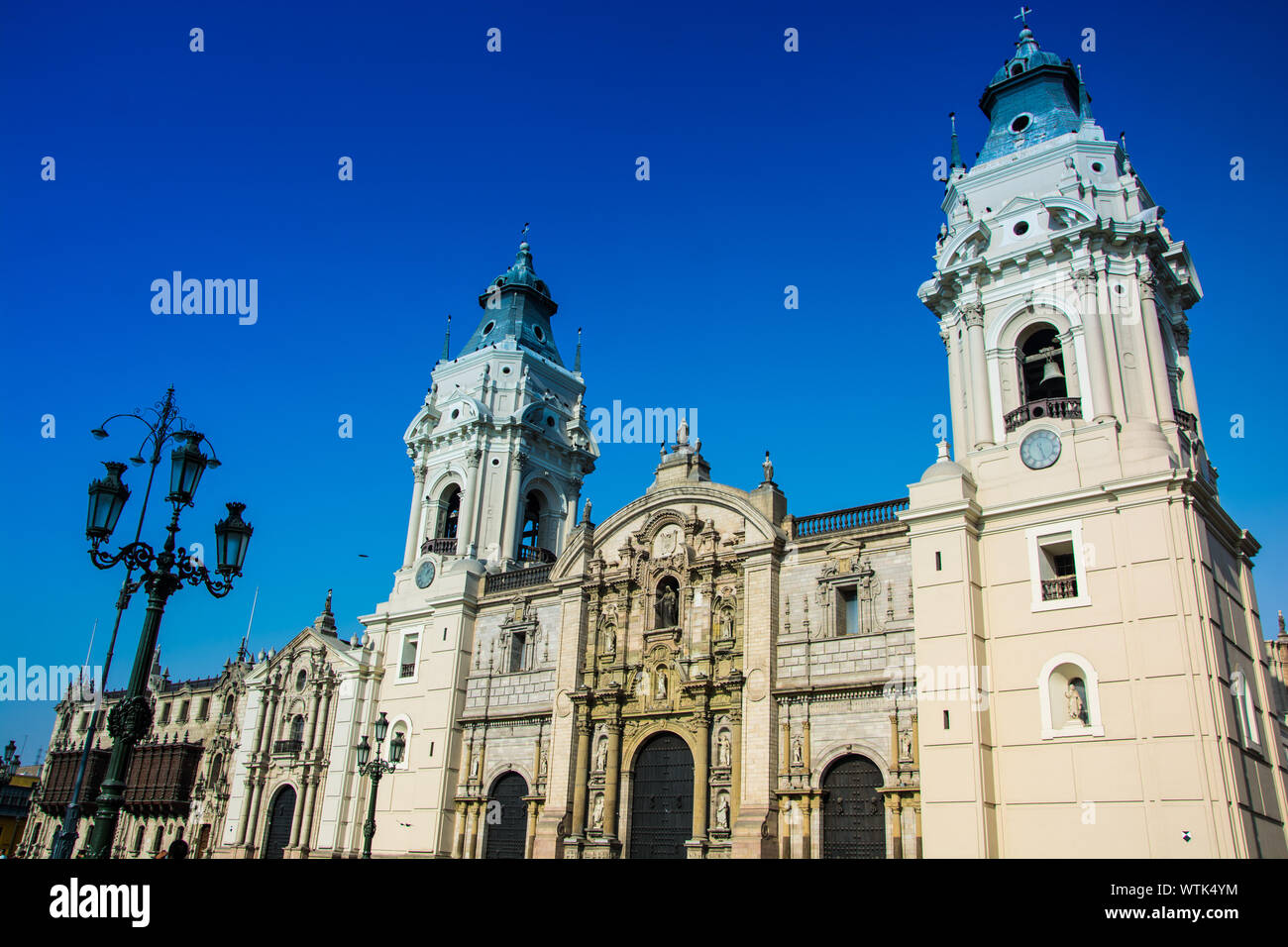 Lima Peru with al his old Spanish colonial buildings and the Plaza de ...