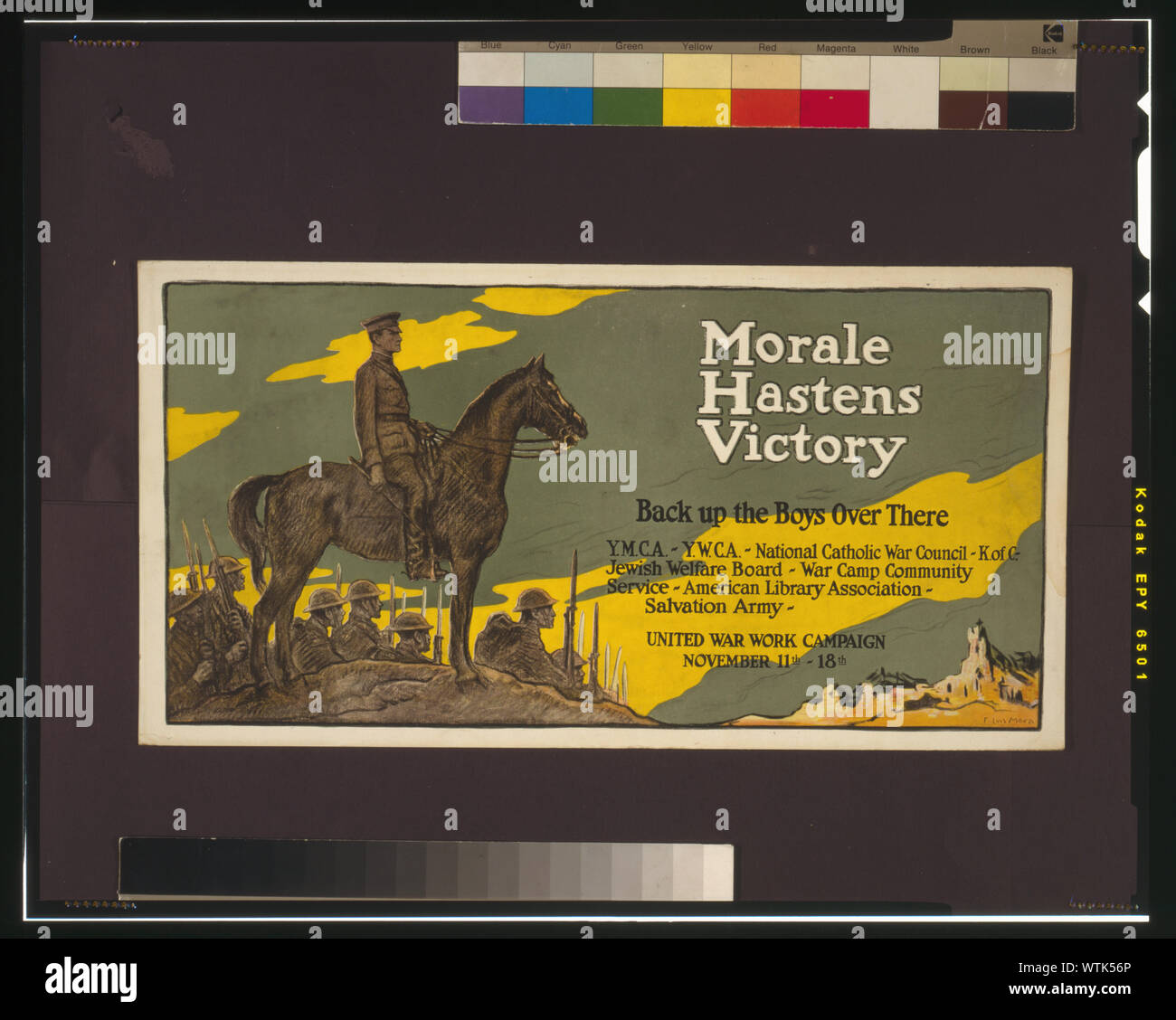 Morale hastens victory - back up the boys over there Poster showing a ...