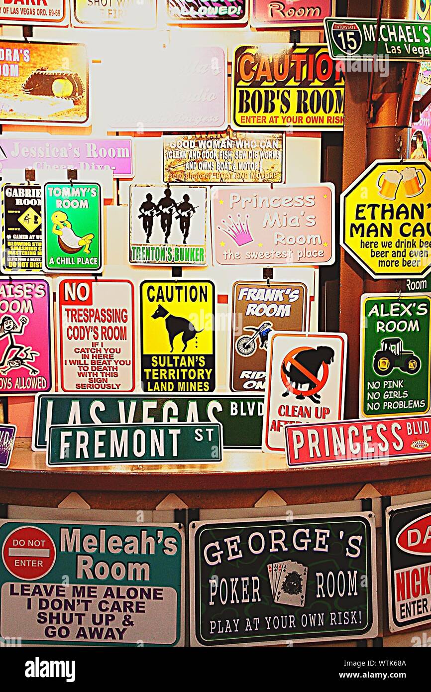 Warning Signs On Wall High Resolution Stock Photography and Images - Alamy