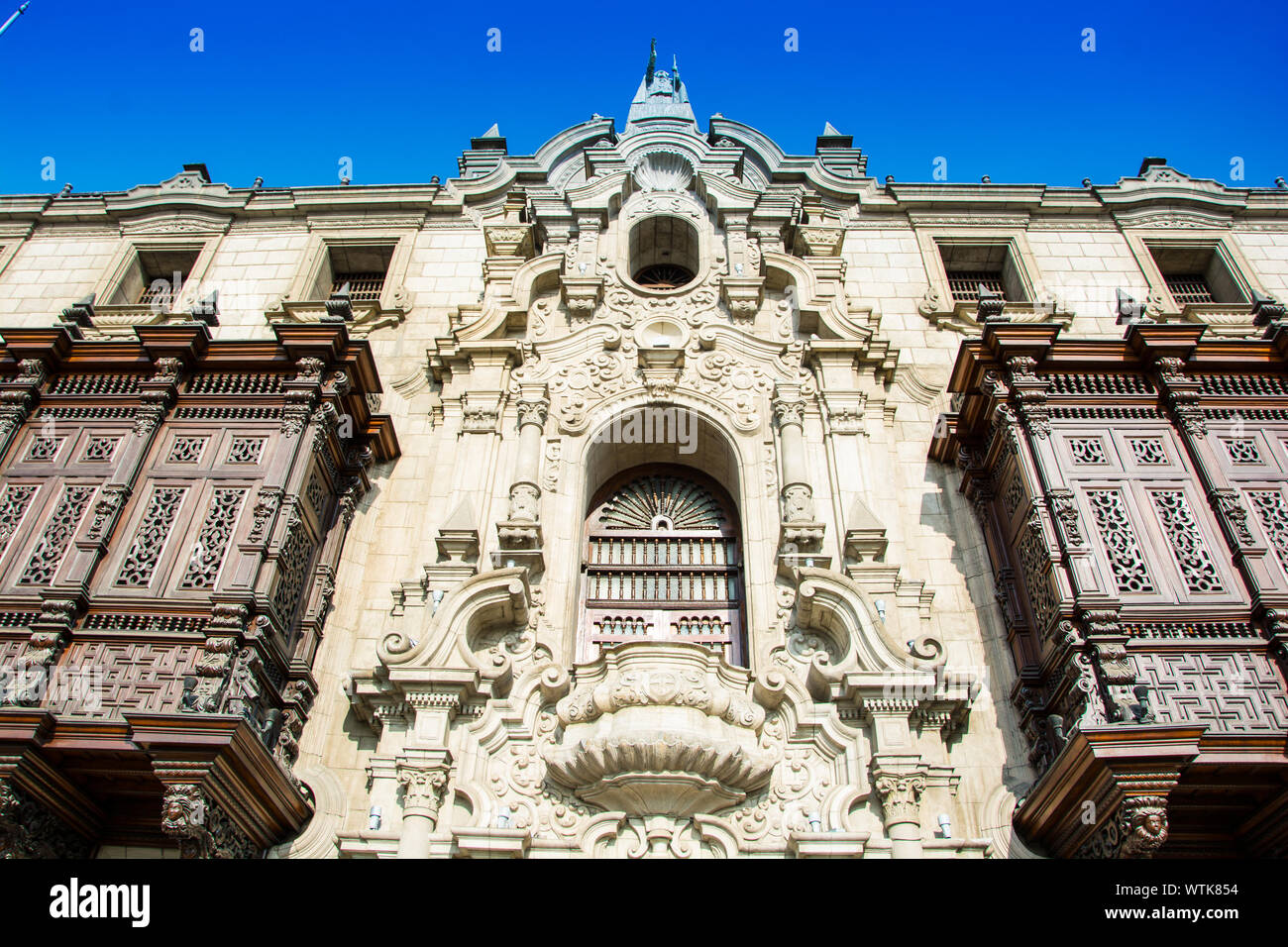 Lima Peru with al his old Spanish colonial buildings and the Plaza de ...