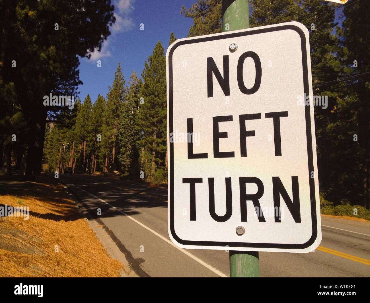 No Left Turn Signs
