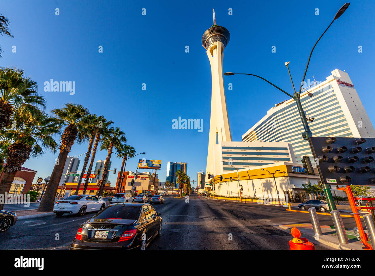 The Stratosphere Hotel and Casino on the Strip in Las Vegas Nevada USA ...