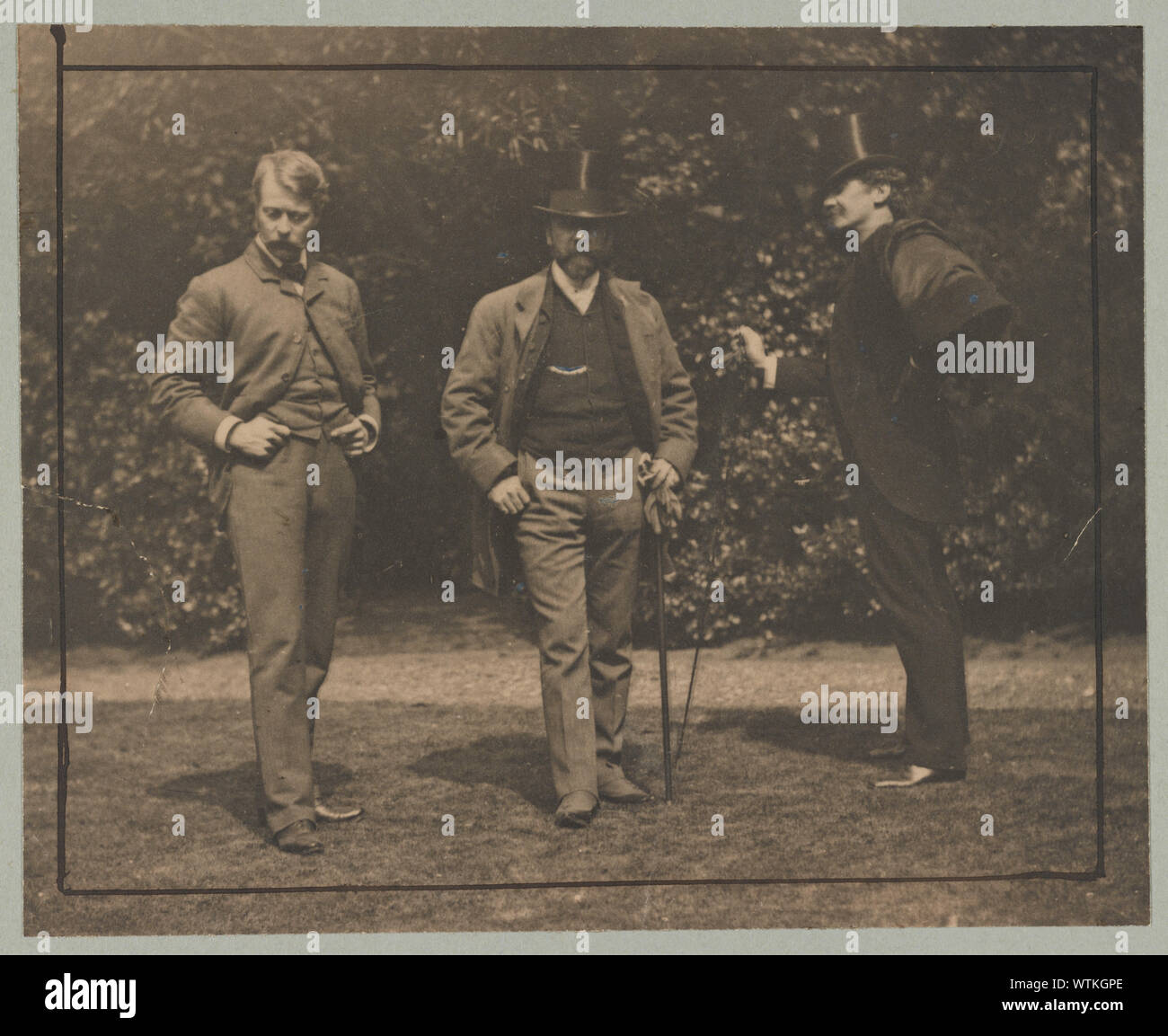 Mortimer Menpes, William M. Chase, and James McNeill Whistler standing ...