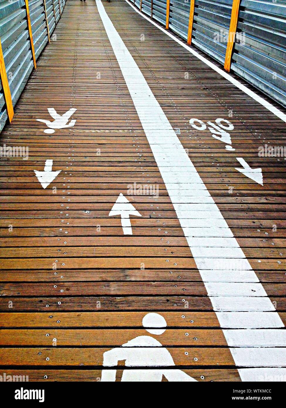 View Of Empty Walkway Stock Photo - Alamy