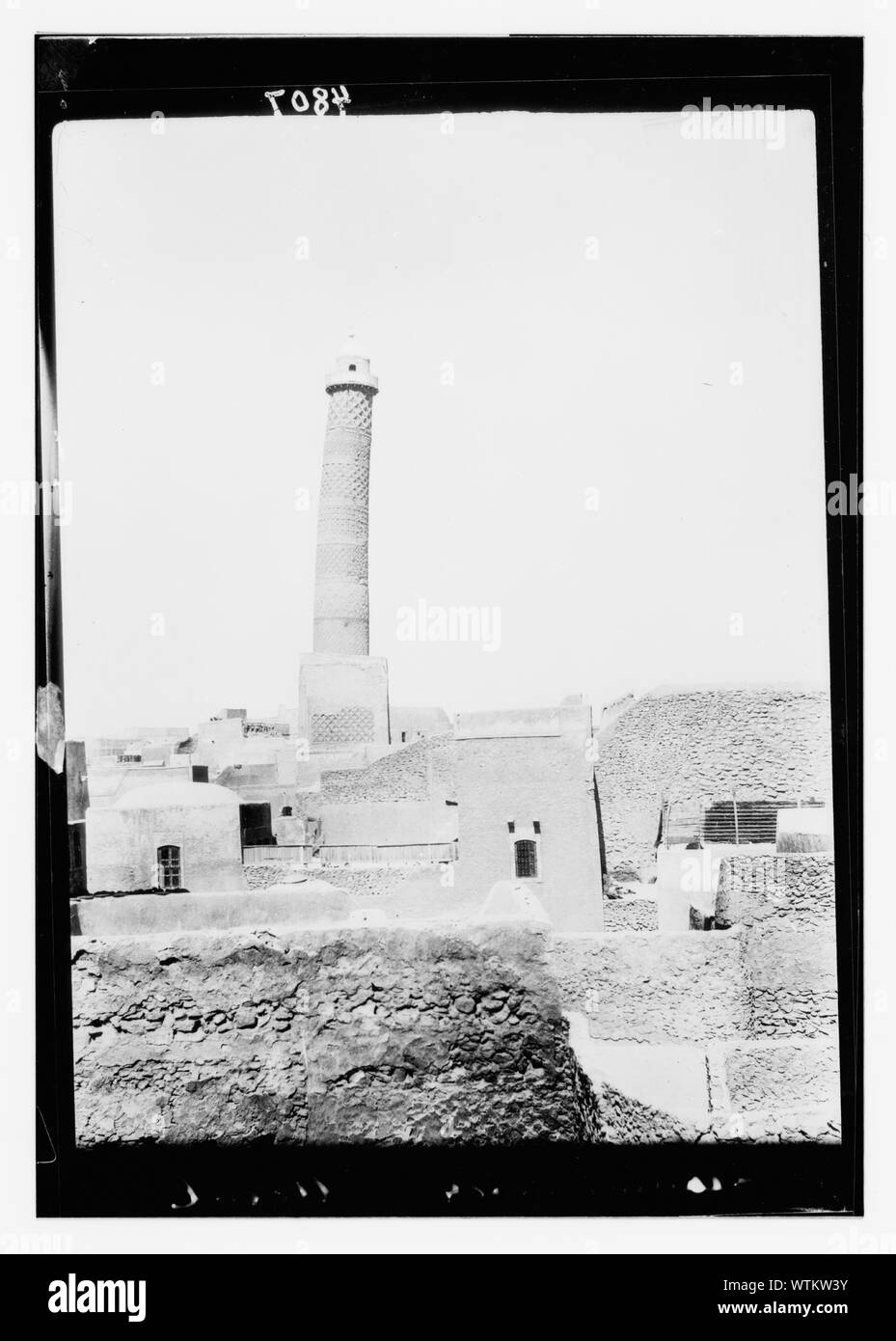 Mosul, third most important city in Iraq. The leaning tower Stock Photo ...