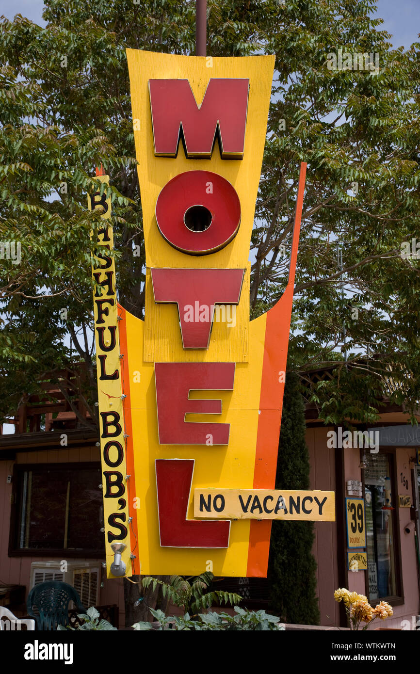 Motel sign, Page, Arizona Stock Photo - Alamy