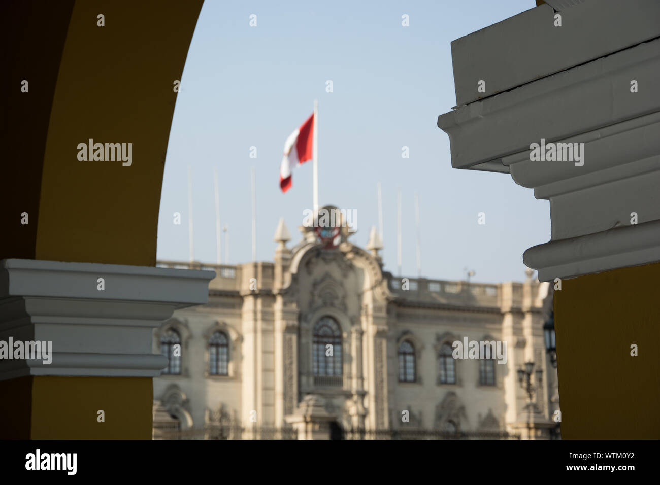 Palacio de gobierno,government palace at the plaza de armas in LIma ...