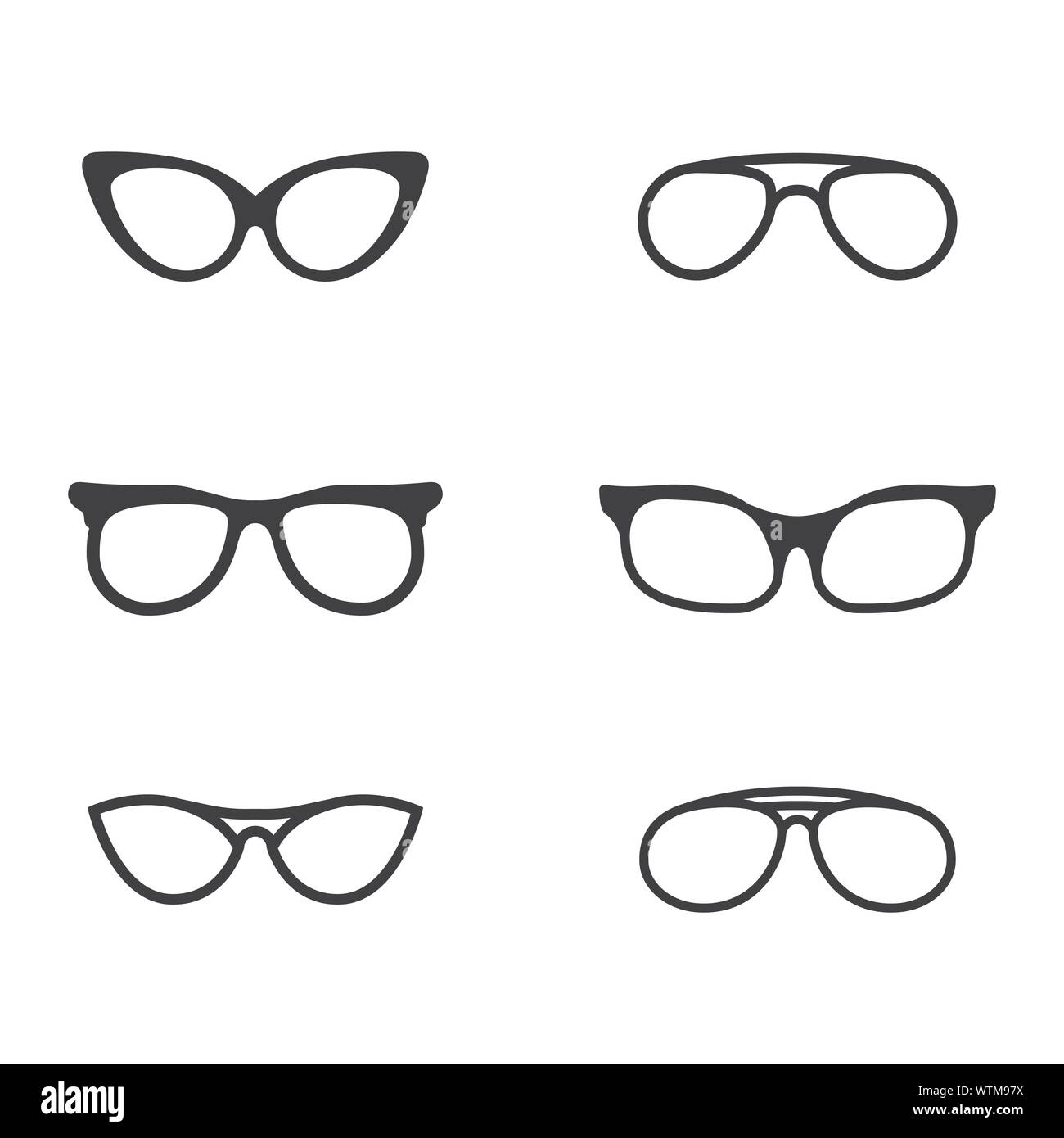 Round frame eyeglasses Stock Vector Images - Alamy
