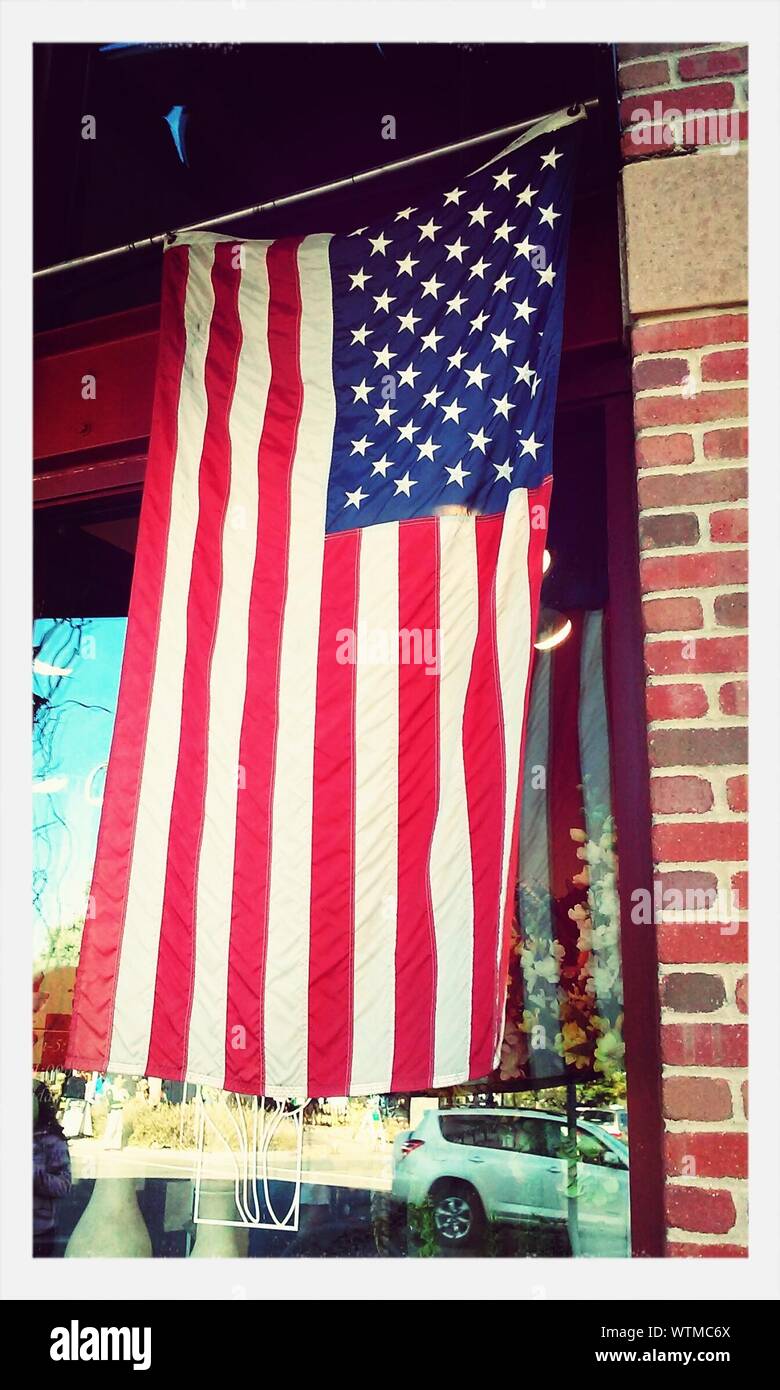 American flag hanging hi-res stock photography and images - Alamy
