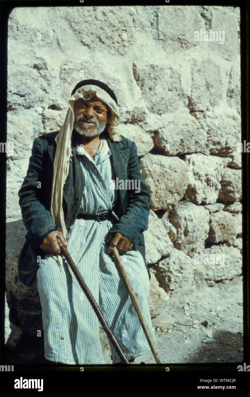 Mount of Olives, Bethphage and Bethany. Arab guardian of the Tomb of ...