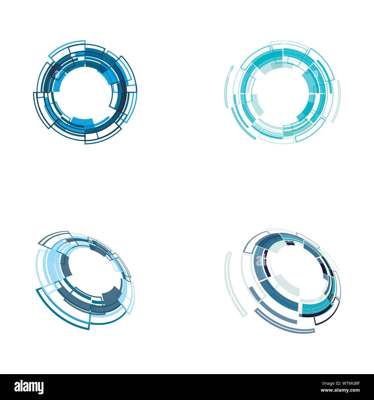Circle techno vector icon design template Stock Vector Image & Art - Alamy