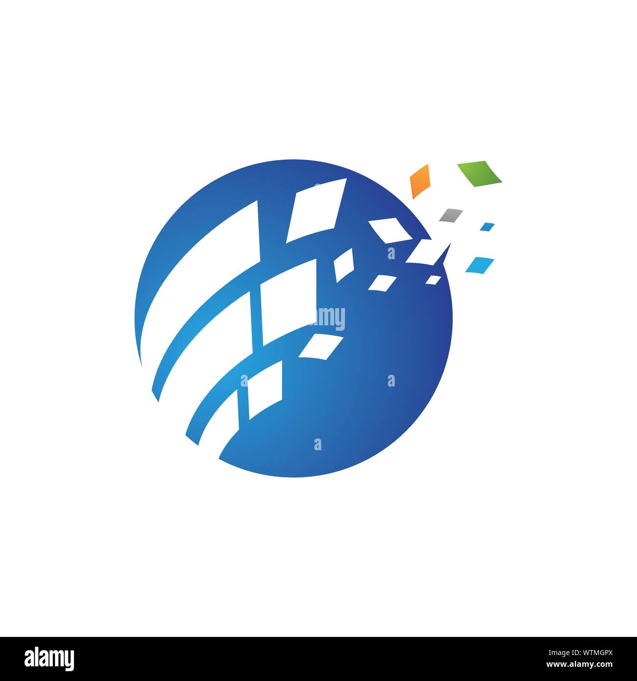 Wire World Logo Template vector illustration Stock Vector Image & Art ...