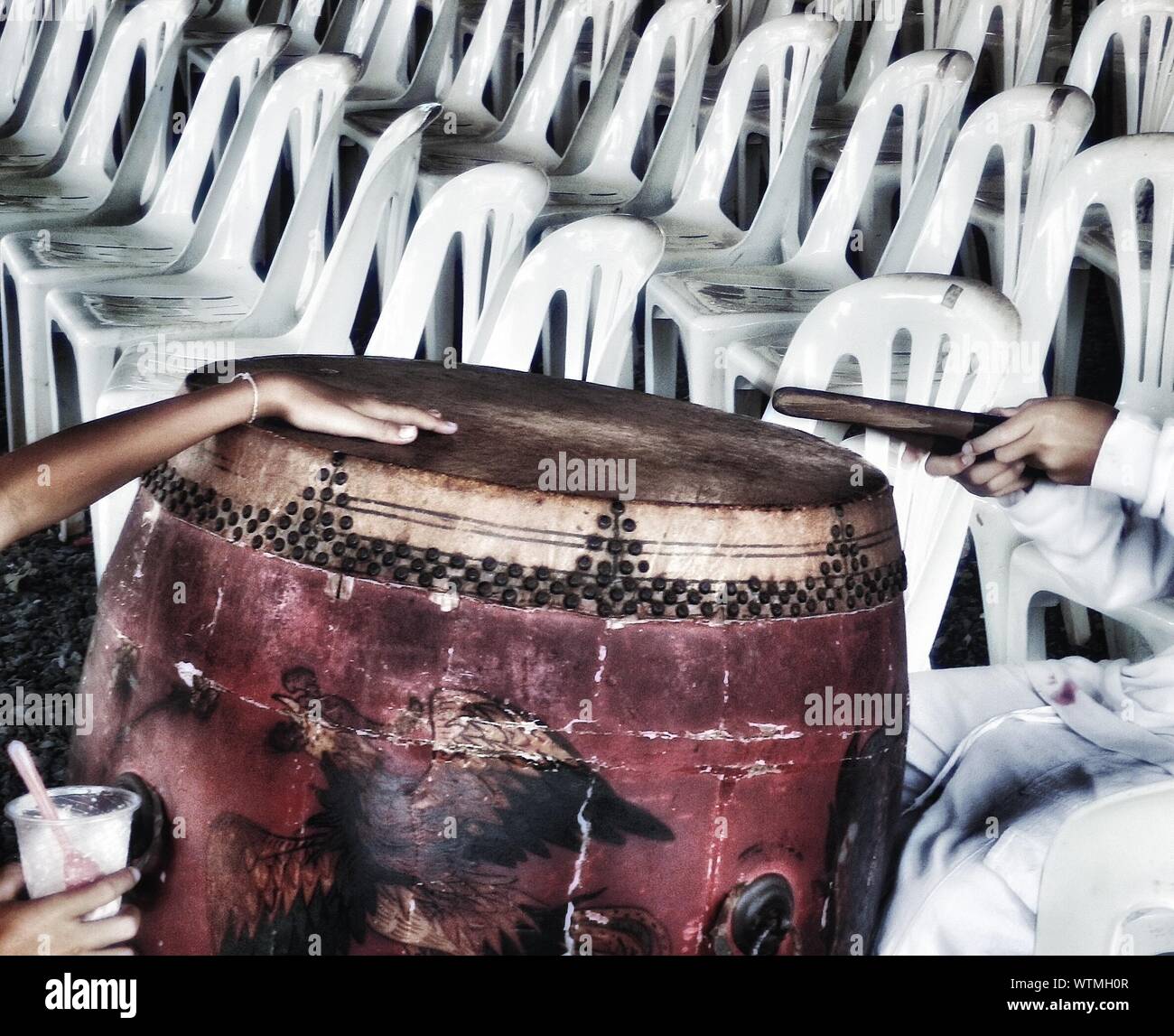 Two men playing drum hi-res stock photography and images - Alamy