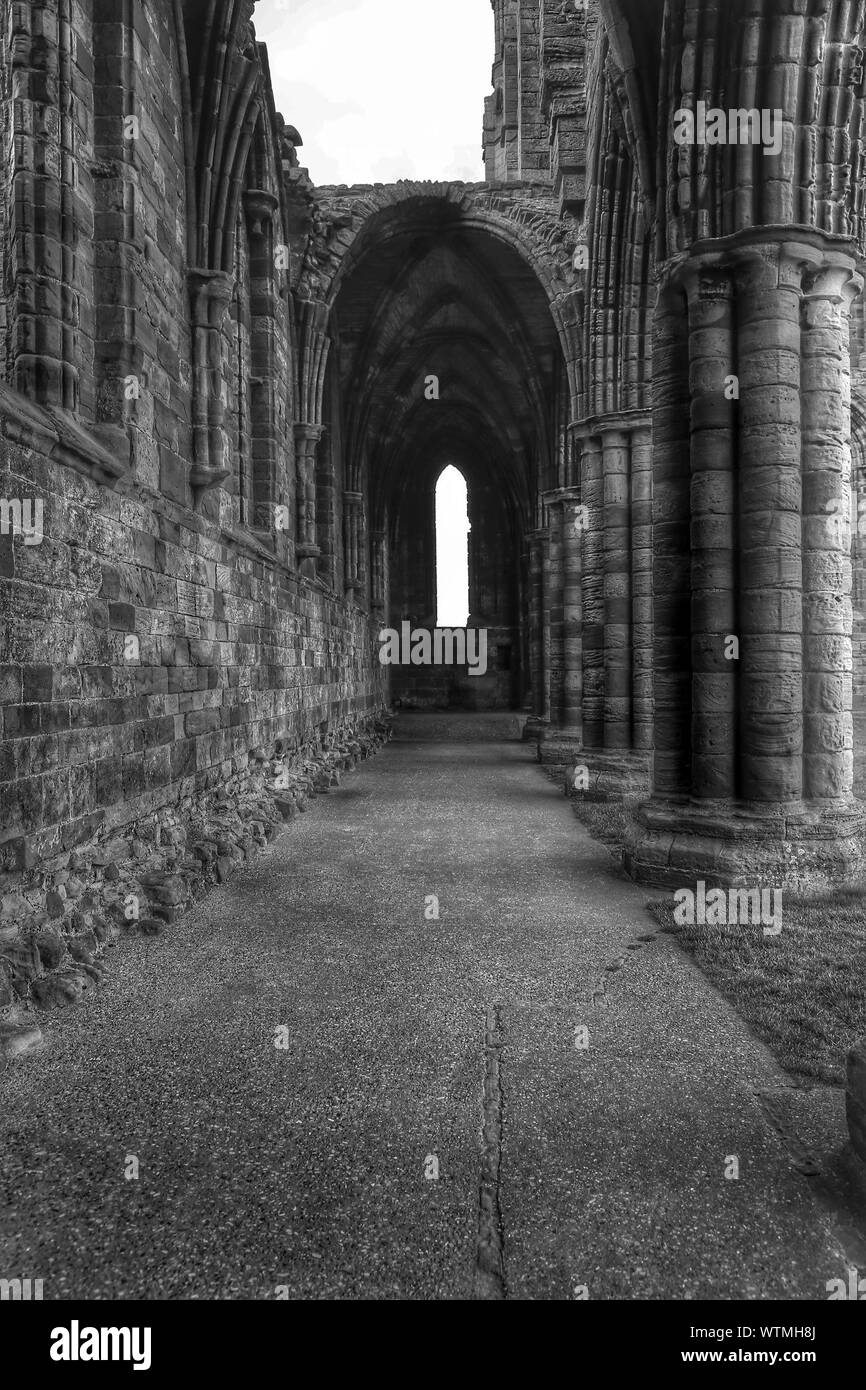 Old wall ruins Black and White Stock Photos & Images - Alamy