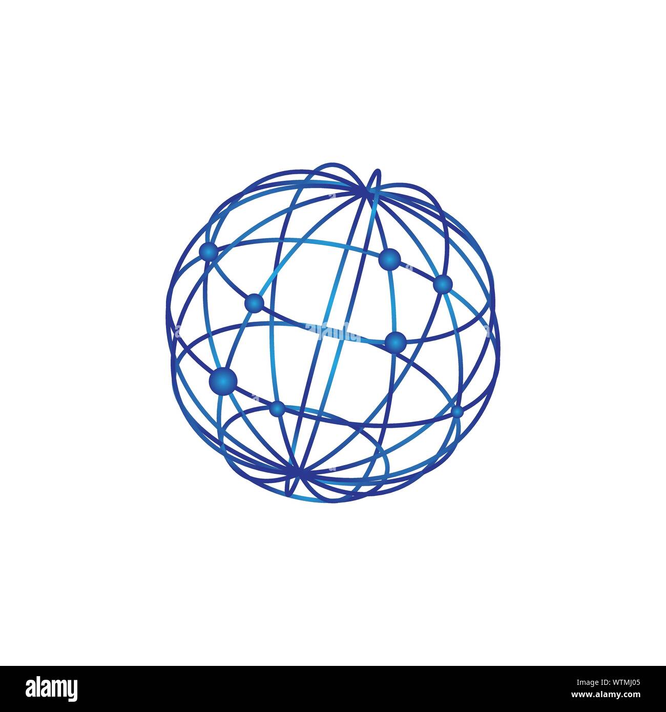 Wire World Logo Template vector illustration Stock Vector Image & Art ...