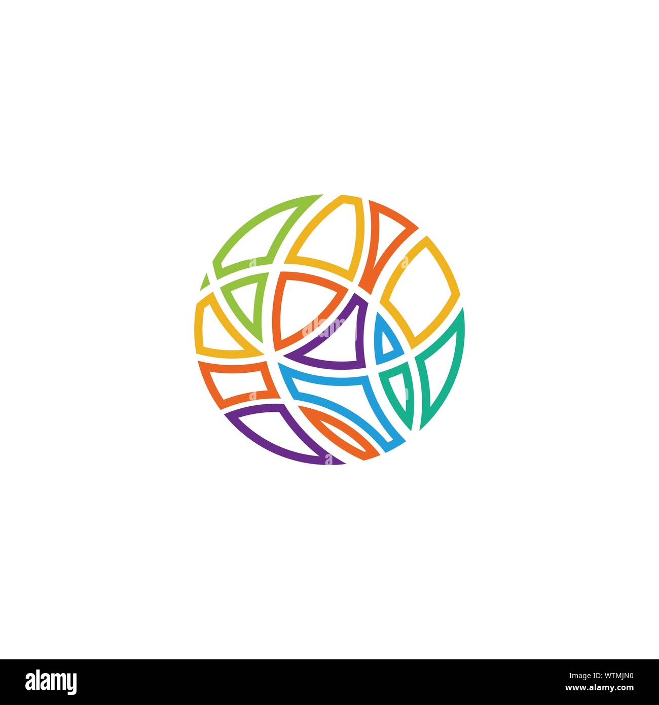 Wire World Logo Template vector illustration Stock Vector Image & Art ...