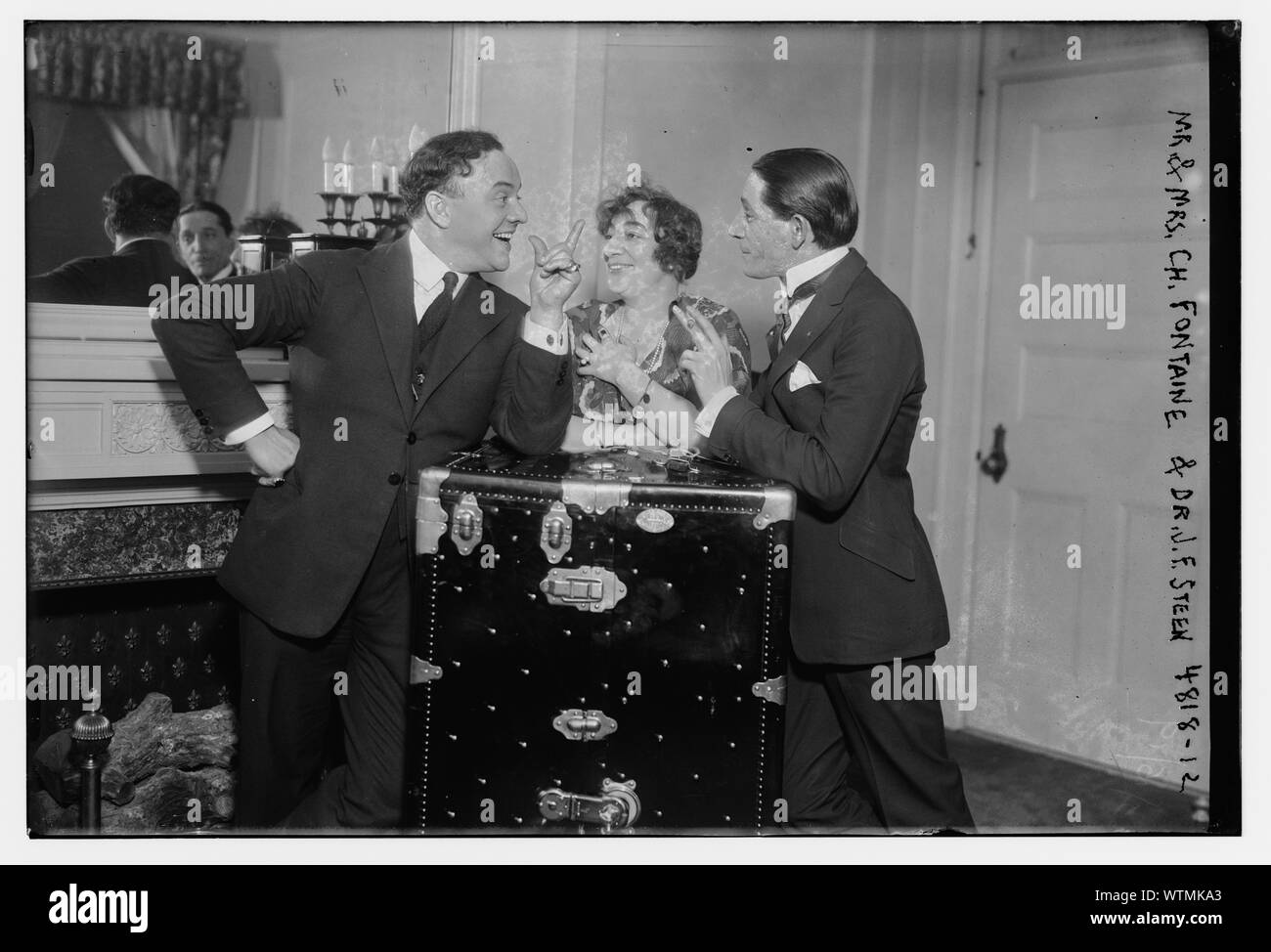 Mr. & Mrs. Ch. Fontaine & Dr. J.F. Steen Stock Photo - Alamy