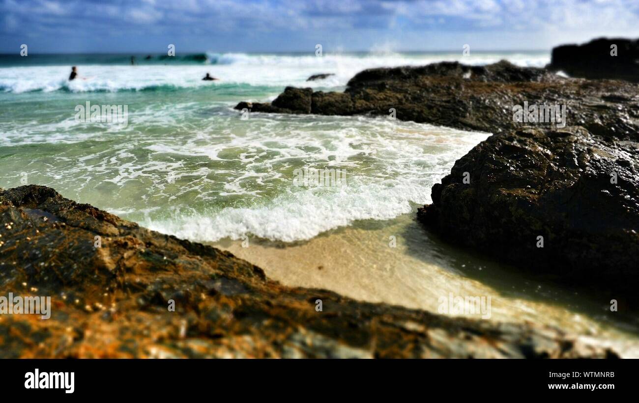 Water rushing on sand hi-res stock photography and images - Alamy