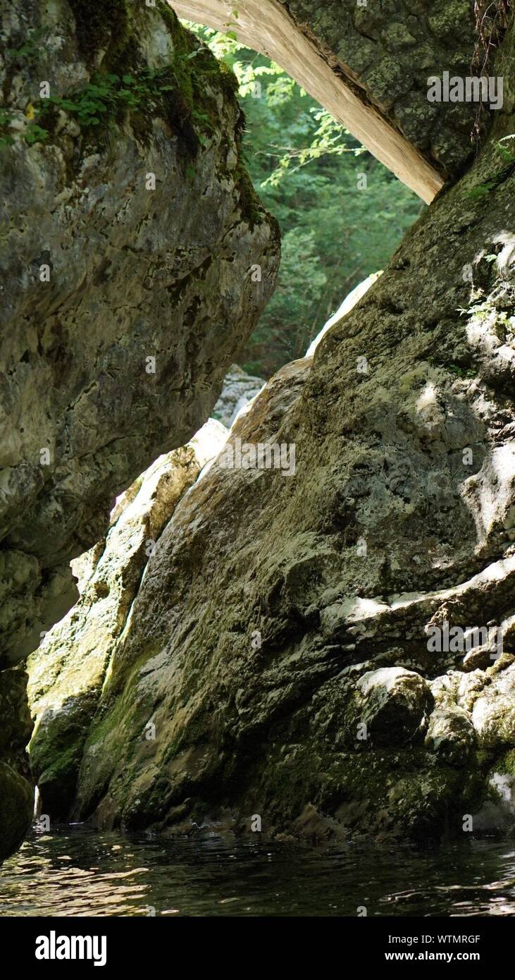 Rock Formations In Water Stock Photo - Alamy