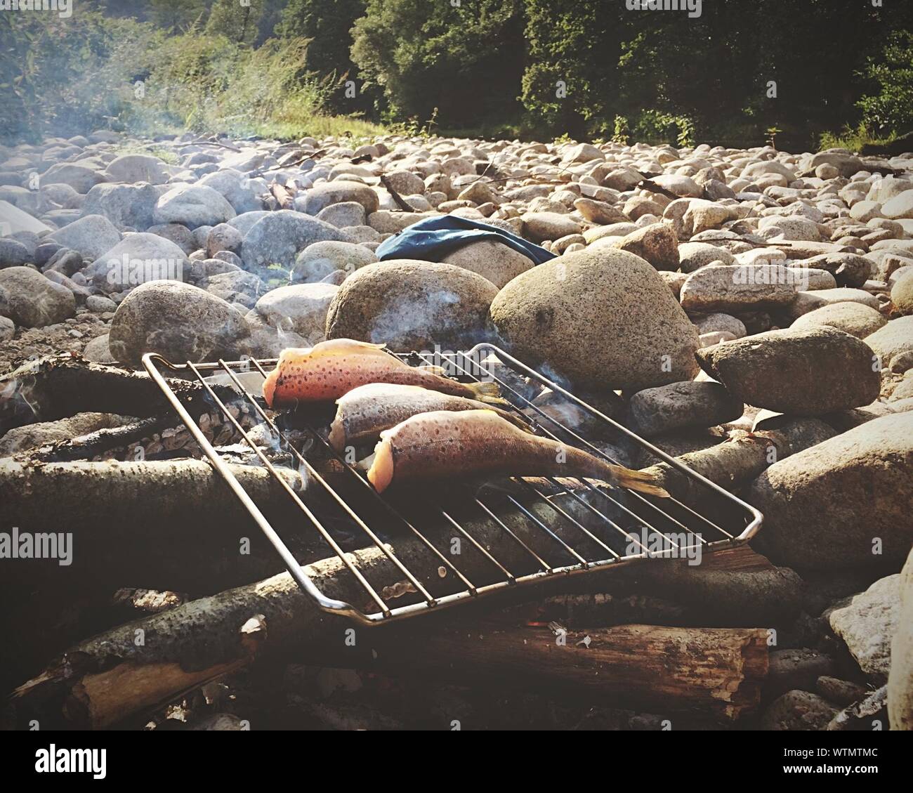 Cooking fish on barbecue hi-res stock photography and images - Alamy