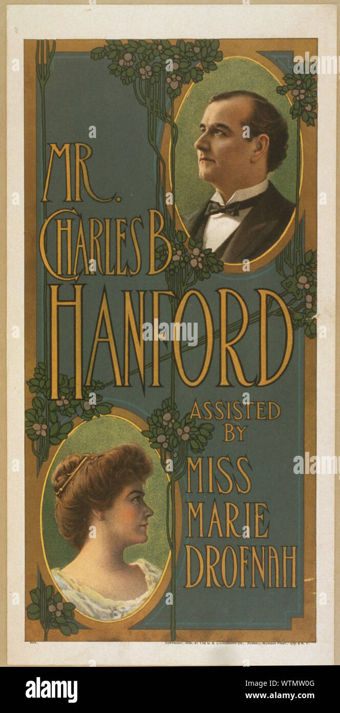 Mr. Charles B. Hanford assisted by Miss Marie Drofnah. 1 print : color ...