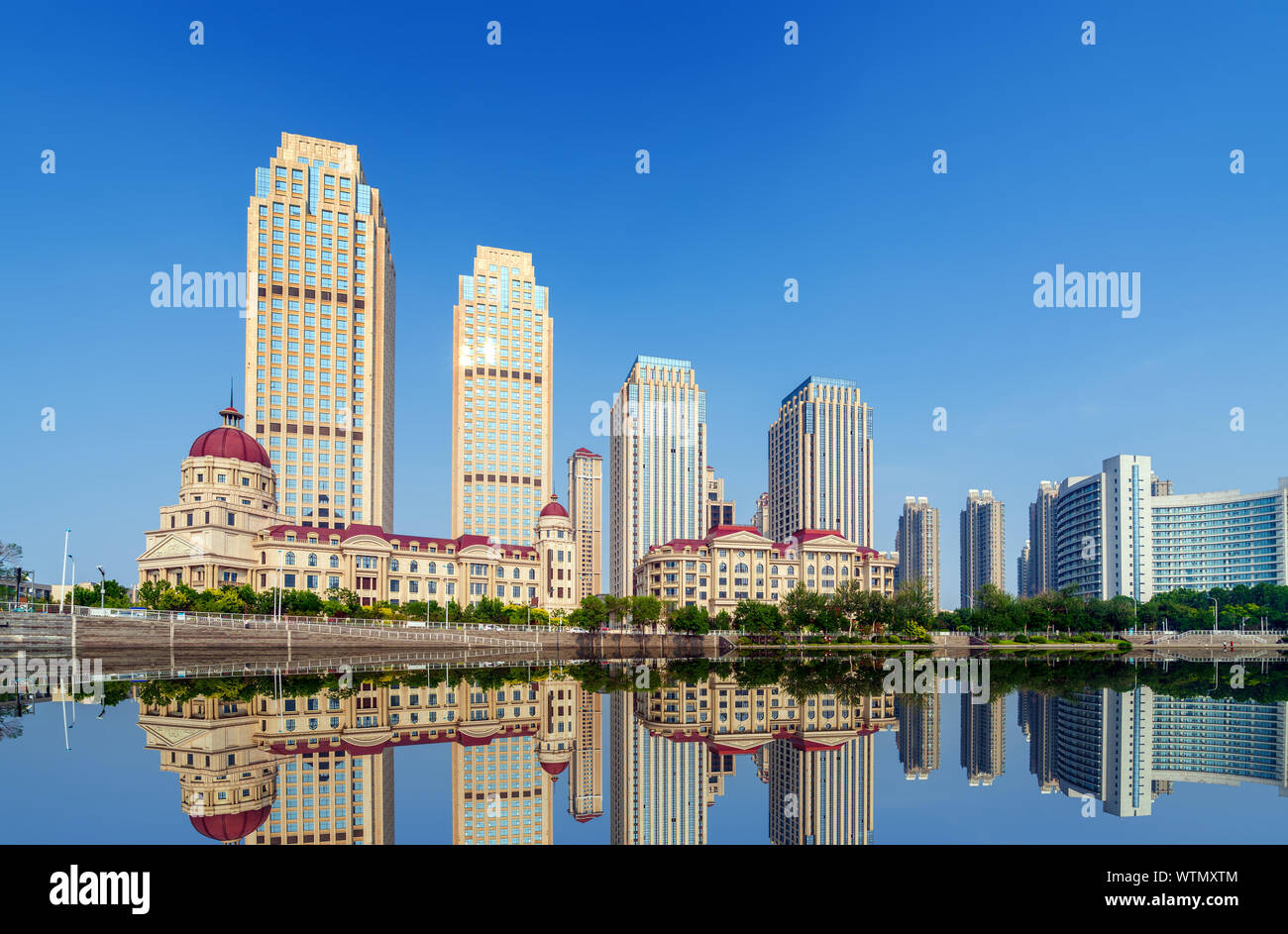Urban architectural landscape in Tianjin, China Stock Photo - Alamy