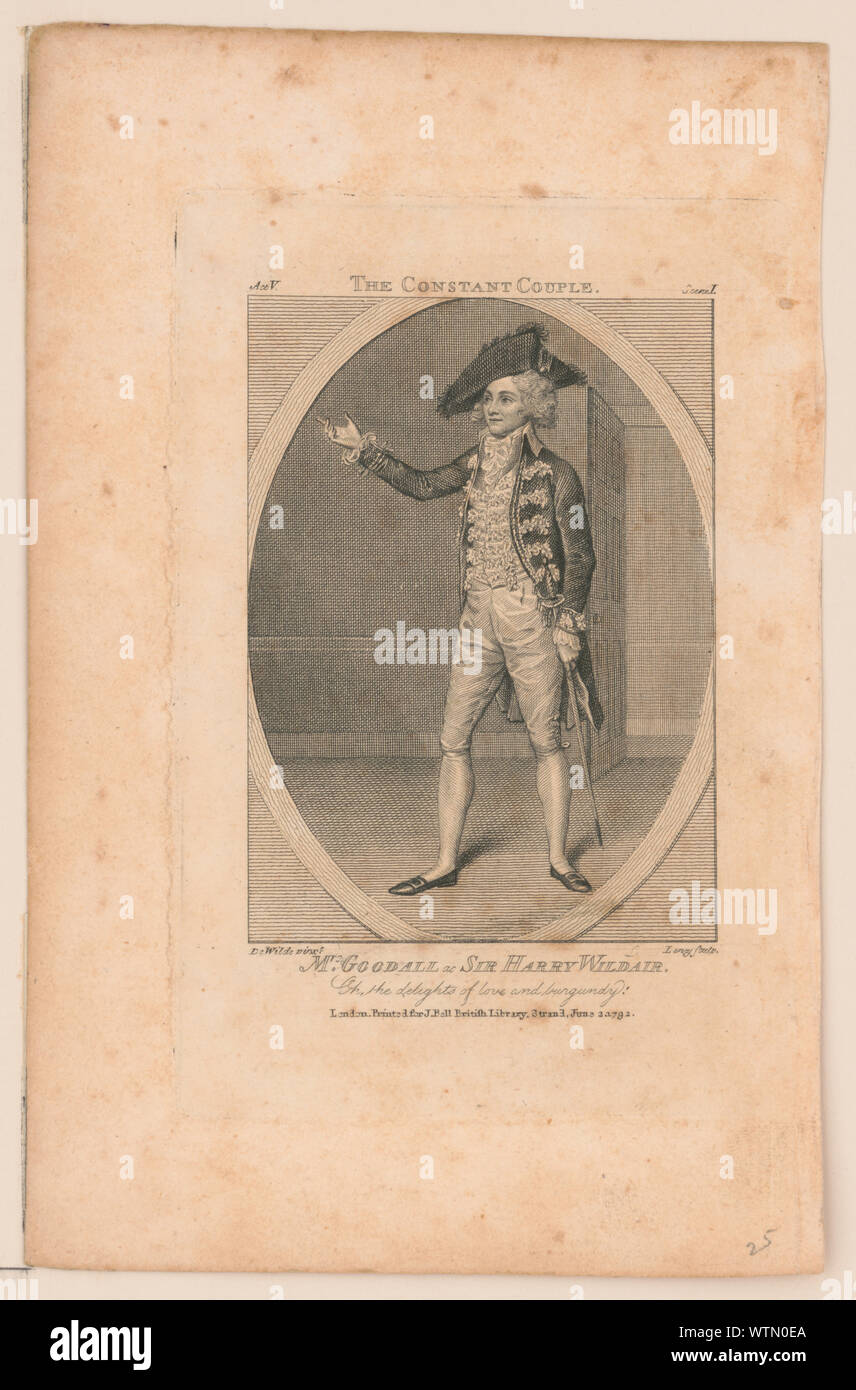 Mr. Goodall as Sir Harry Wildair Stock Photo - Alamy