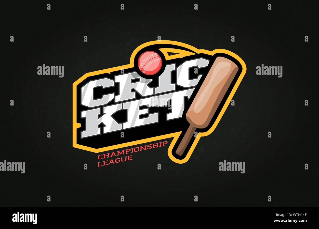 Modern professional Typography cricket sport super hero style vector ...