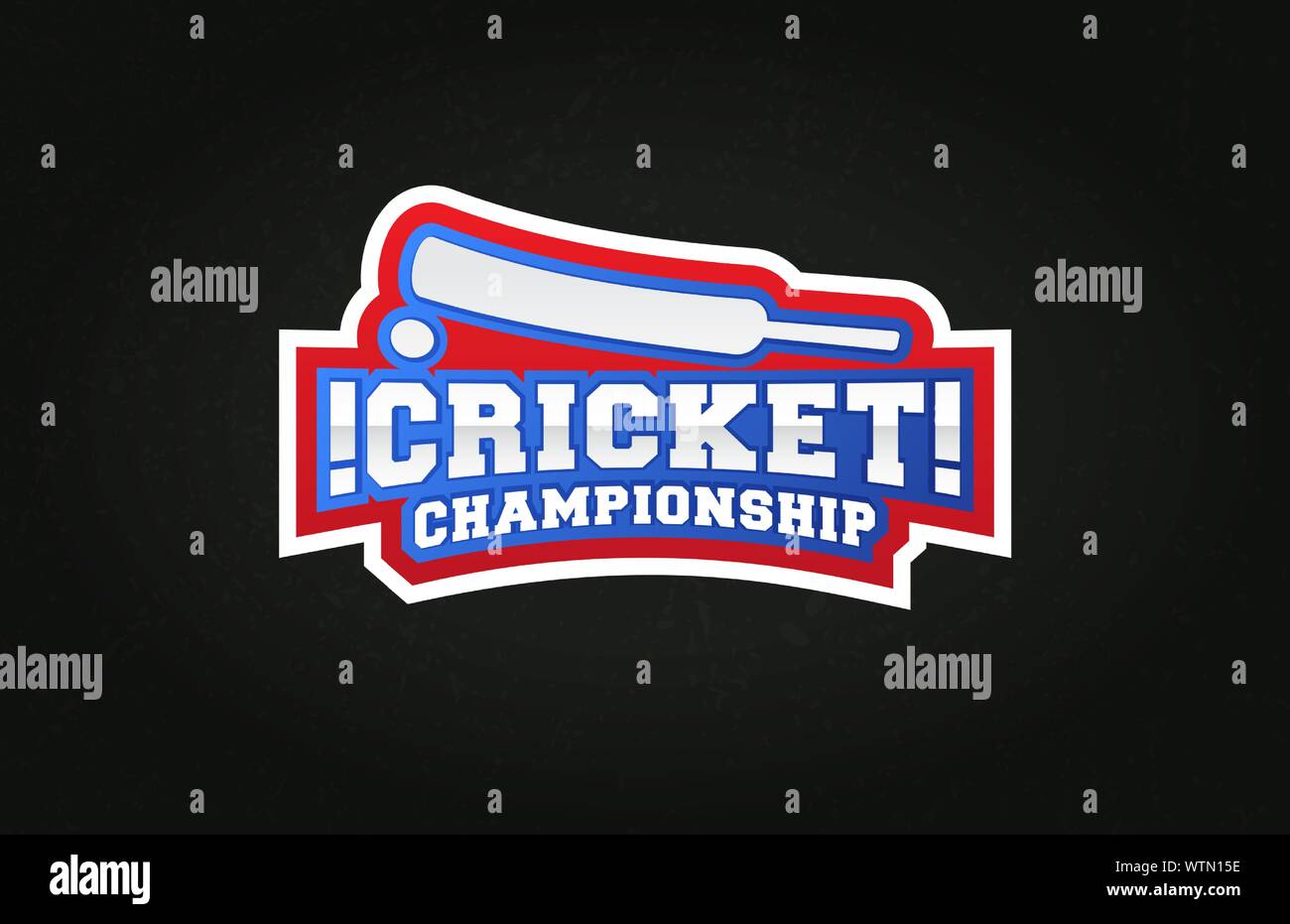 Modern professional Typography cricket sport super hero style vector ...