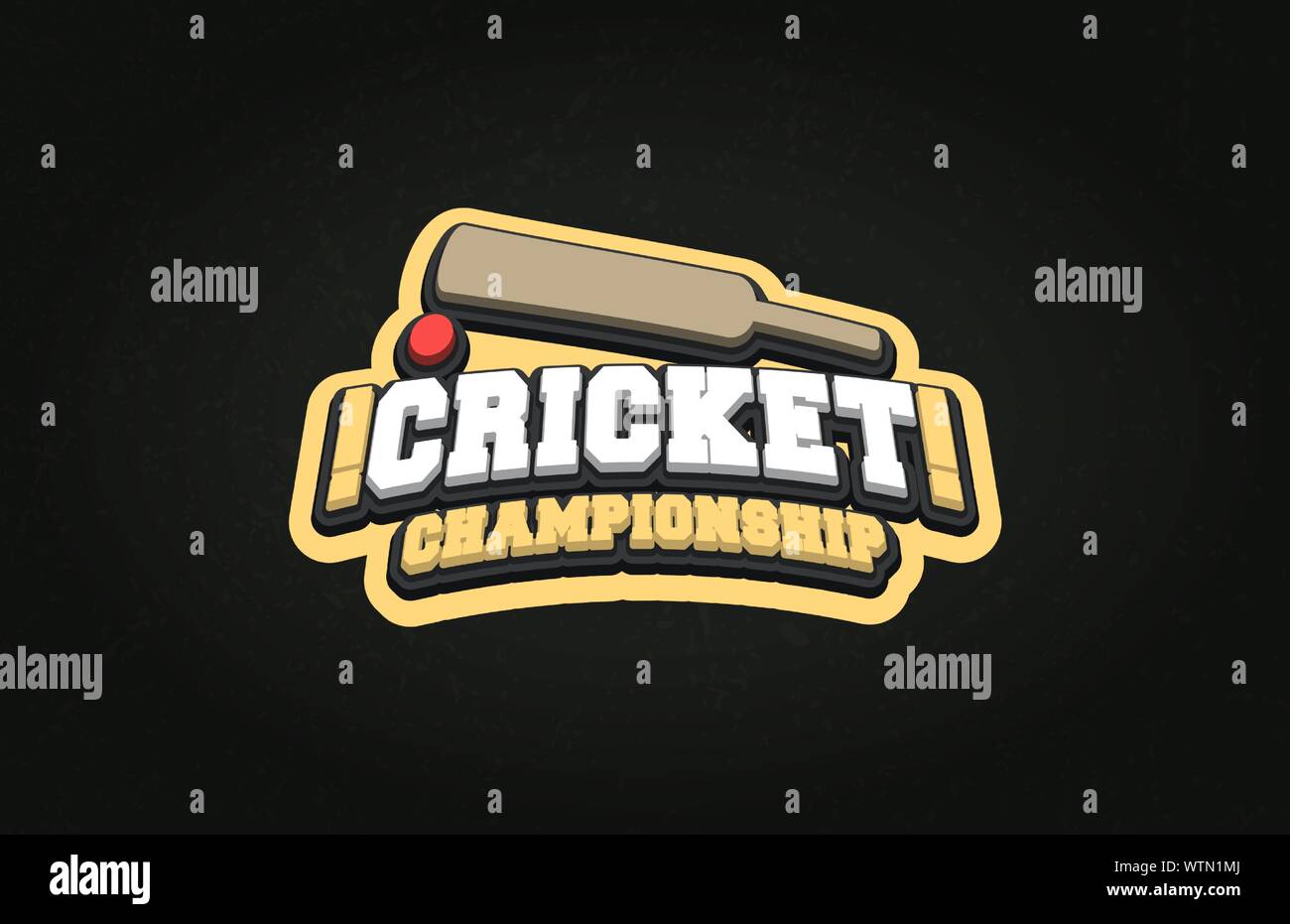 Modern professional Typography cricket sport super hero style vector ...