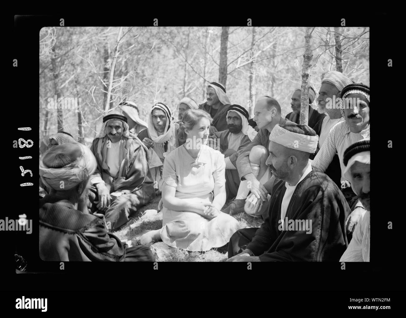 Mr. Keith Roach's dinner to Mukhtars at Emmaus. Mrs. Keith Roach with ...