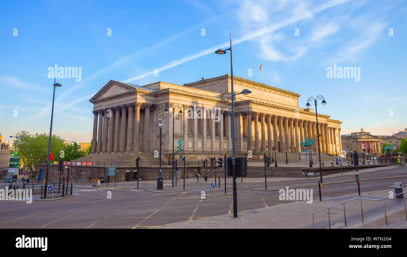 Liverpool, UK - May 18 2018: St George's Hall designed by Harvey ...