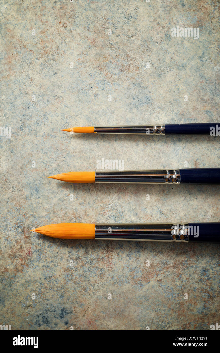 Artist paint brush writing hi-res stock photography and images - Alamy