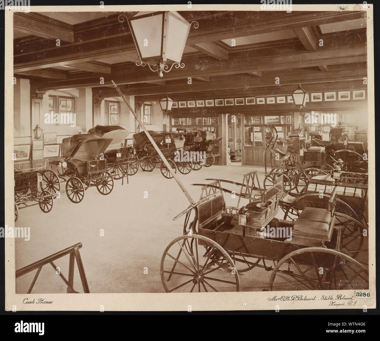 Mr. O.H.P. Belmont, stable, Belcourt, Newport, R.I. Coach house / Frank ...
