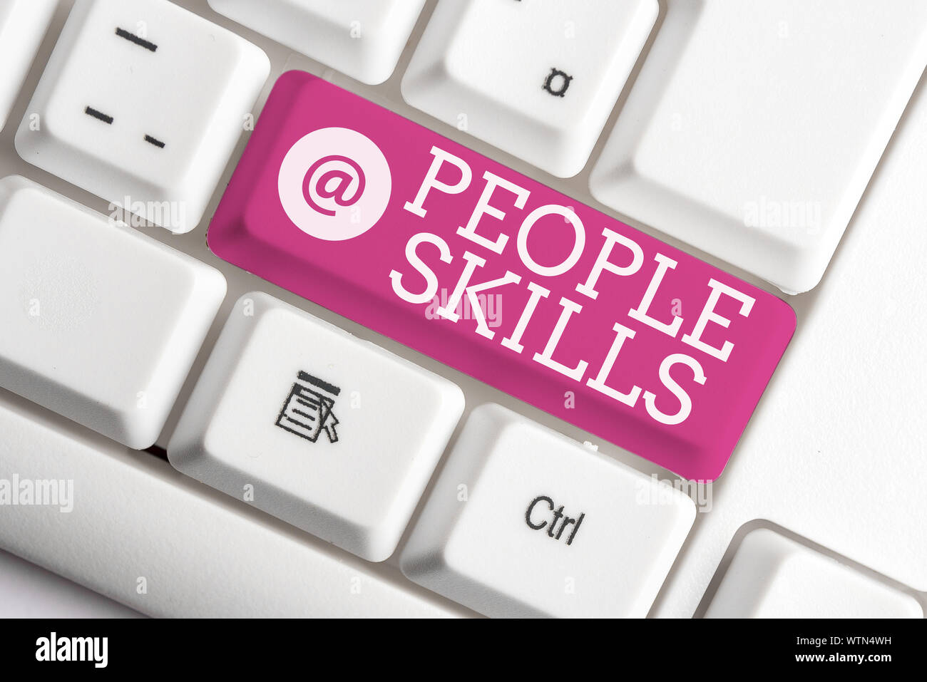 Writing note showing People Skills. Business concept for Get Along well ...