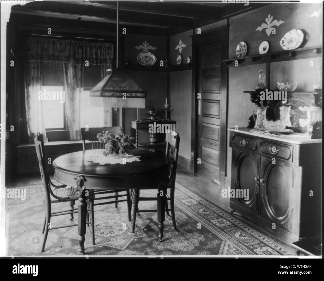 Dining rooms interior Black and White Stock Photos & Images - Alamy