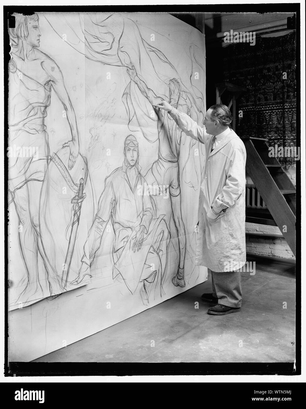 Mr. Rosen, artist for Polish [...] at World's Fair Stock Photo - Alamy