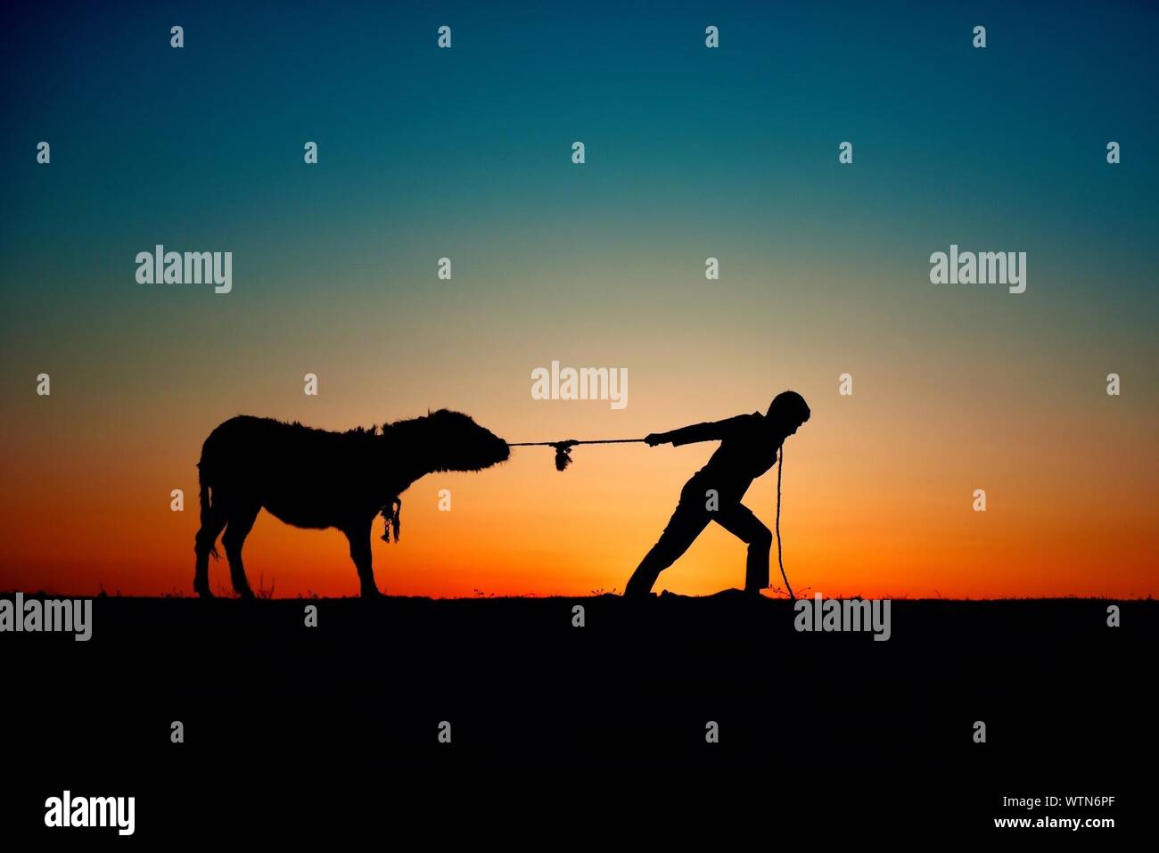 Man pulling rope sky hi-res stock photography and images - Alamy