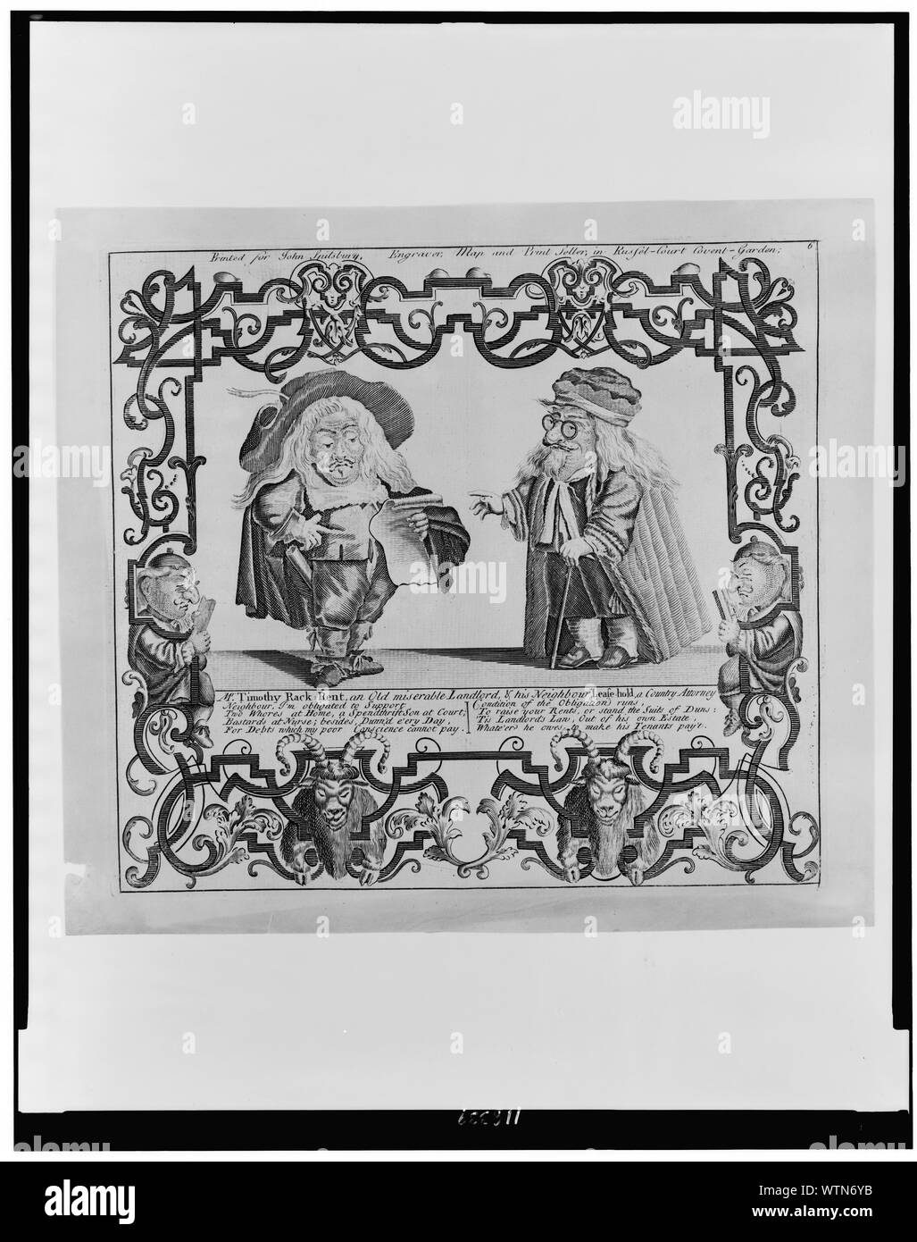 Mr. Timothy Rack Rent, an old miserable landlord, & his neighbour Lease ...