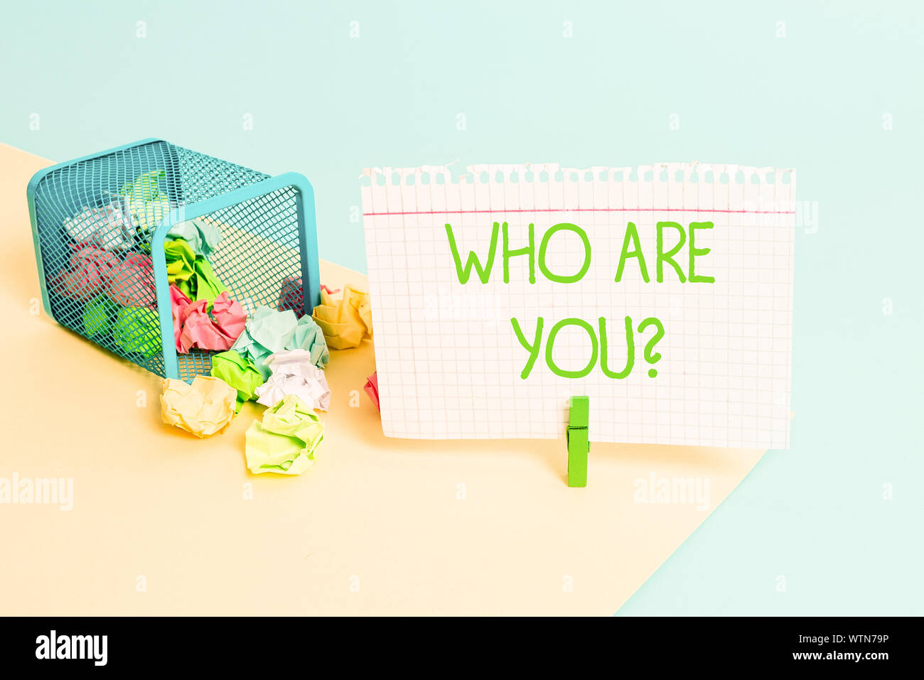 Text sign showing Who Are Youquestion. Business photo text someone ...